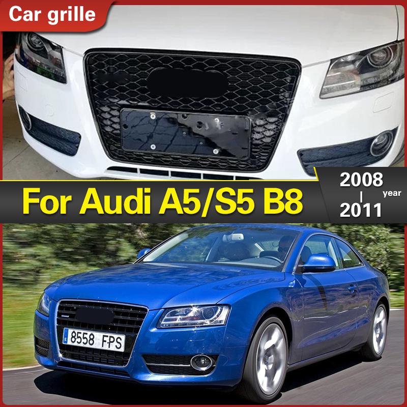 For Audi A5/S5 B8 2008 2009 2010 2011 Racing Grills for RS5 Style Front ...