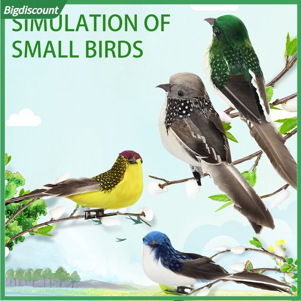 Bird Figurine Realistic Garden Decoration Artwork Artificial Feathered ...