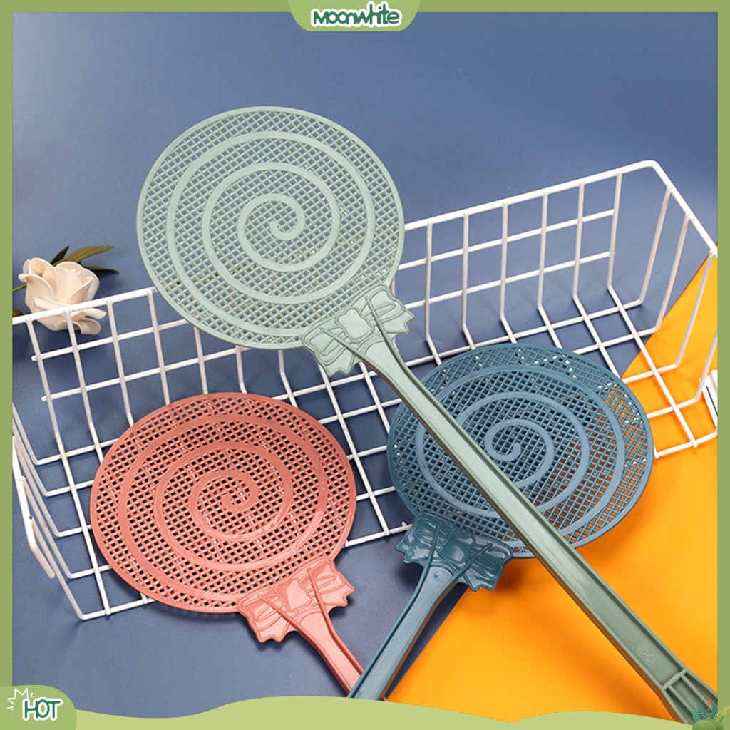 (MOONWHITE) Plastic Fly Swat Shatter Strong Flexible Pest Swatter ...