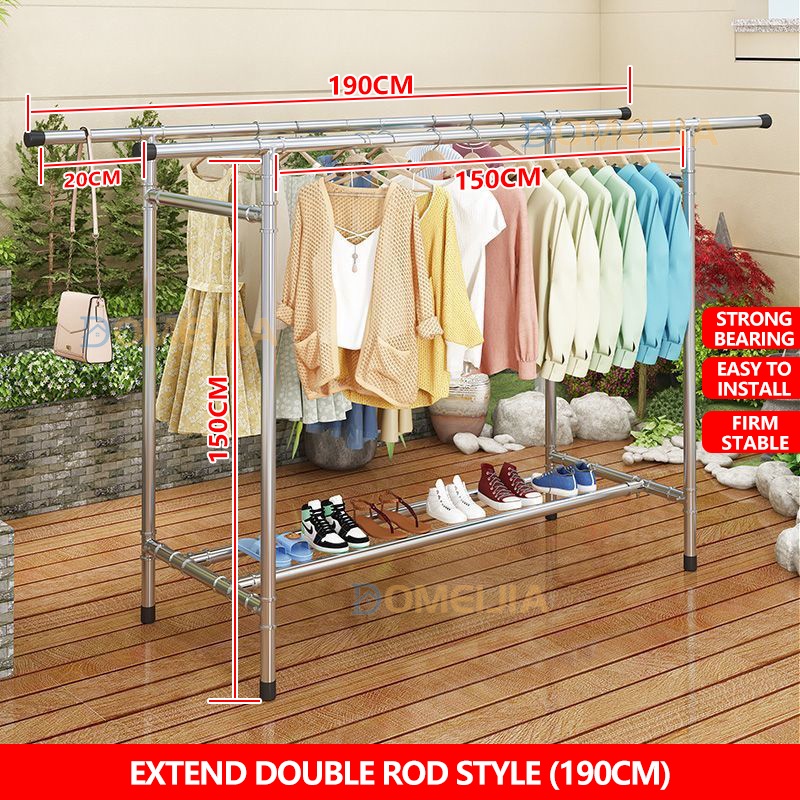 3.0M Clothes rack/ampaian baju/gantung baju jubah/rack hanger/rak ...