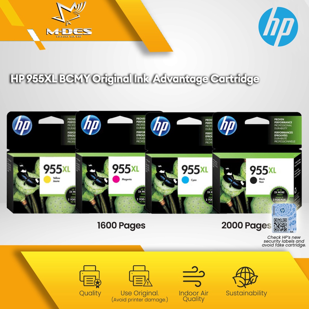 HP 955 / 955XL / 959XL Original Ink Cartridge ( Black, Cyan, Magenta ...