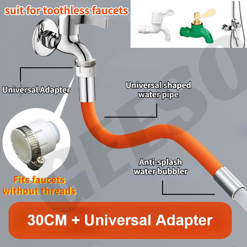 GEESO Faucet Extension Hose Extender Pipe Faucet Extender Pipe Tube ...
