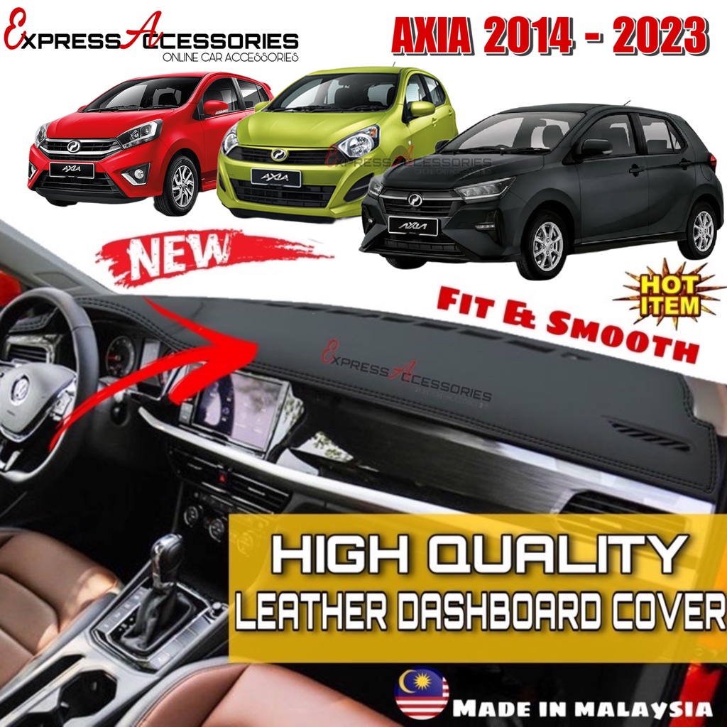 PERODUA AXIA 2014 - 2023 Flannel Leather Dashboard Cover Anti Slip ...