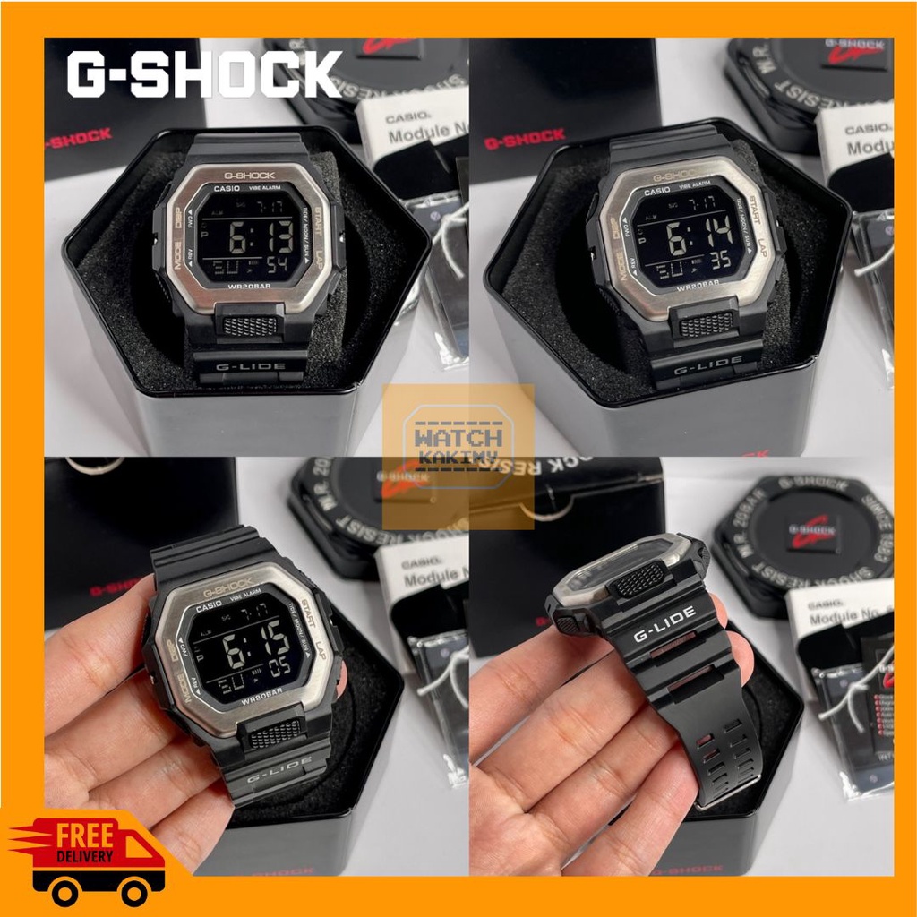[Malaysia Ready Stock] Jam G-Shock G-LIDE GBX-100 Petak Stainless Steel Digital Sport Watch With ...
