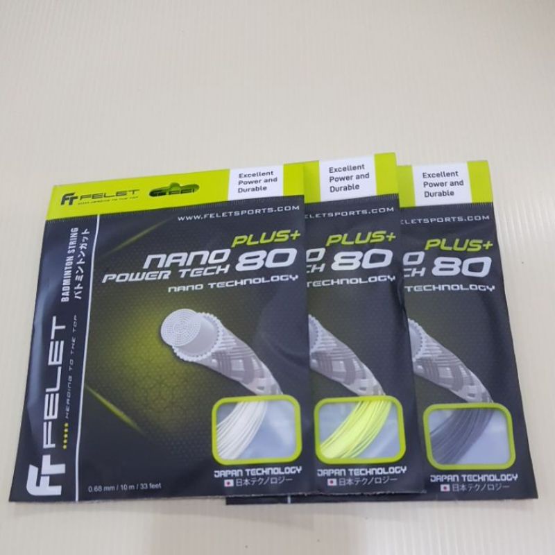 Felet Nano Power Tech 80 Plus+ Badminton string | Shopee Malaysia