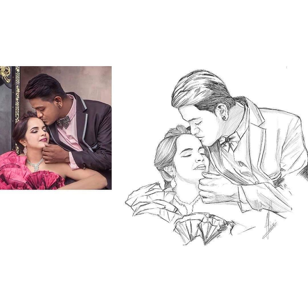Lukisan Portrait ( Digital Drawing ) | Shopee Malaysia