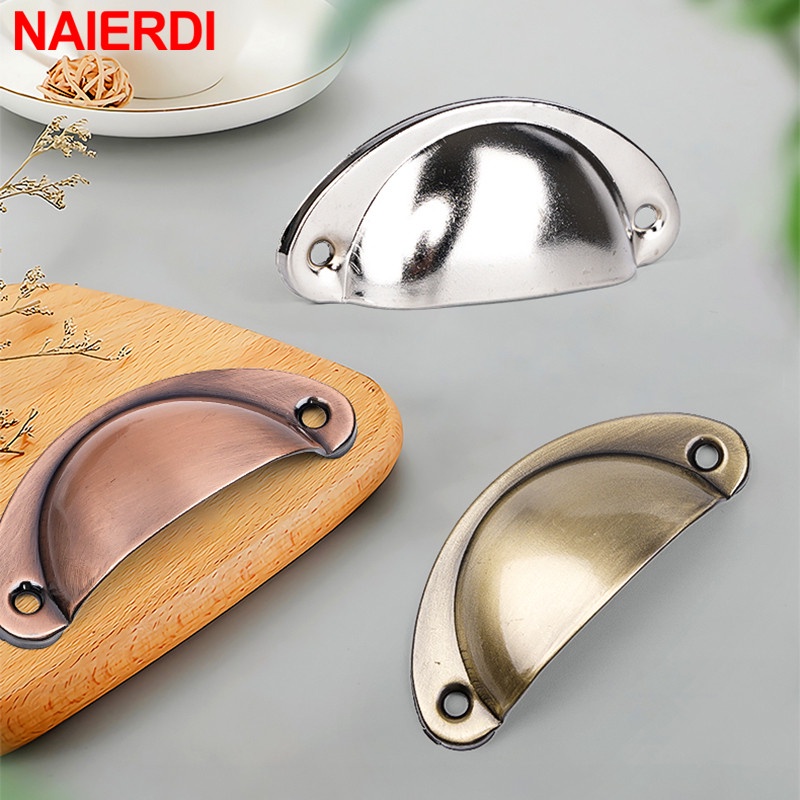 NAIERDI 10PCS Antique Bronze Cabinet Handle Iron Drawer Pull Vintage ...