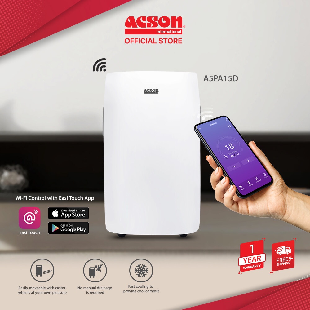 Acson Portable Air-Conditioner (Wifi MOVEO) - Smart control / 1 year ...