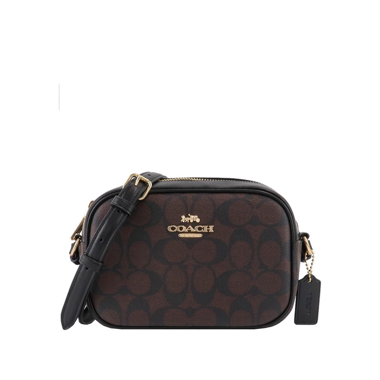 Coach Mini Jamie Camera Bag In Signature Canvas - Dark Brown | Shopee ...