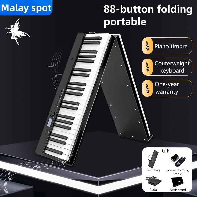 【Ready Stock】Piano keyboard/88-Keys Piano Portable Electronic Keyboard ...