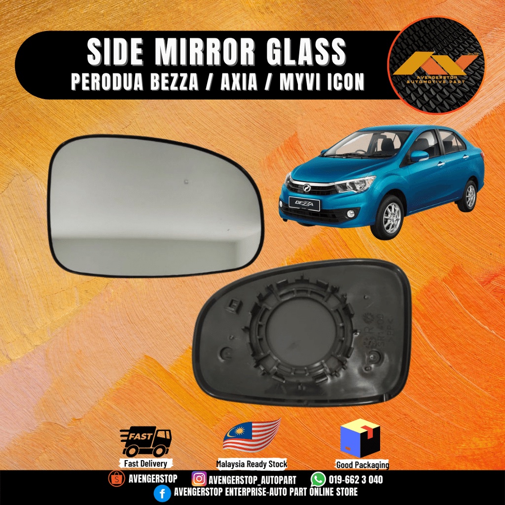 PERODUA BEZZA SIDE MIRROR GLASS CERMIN SISI KACA NEW HIGH QUALITY ...
