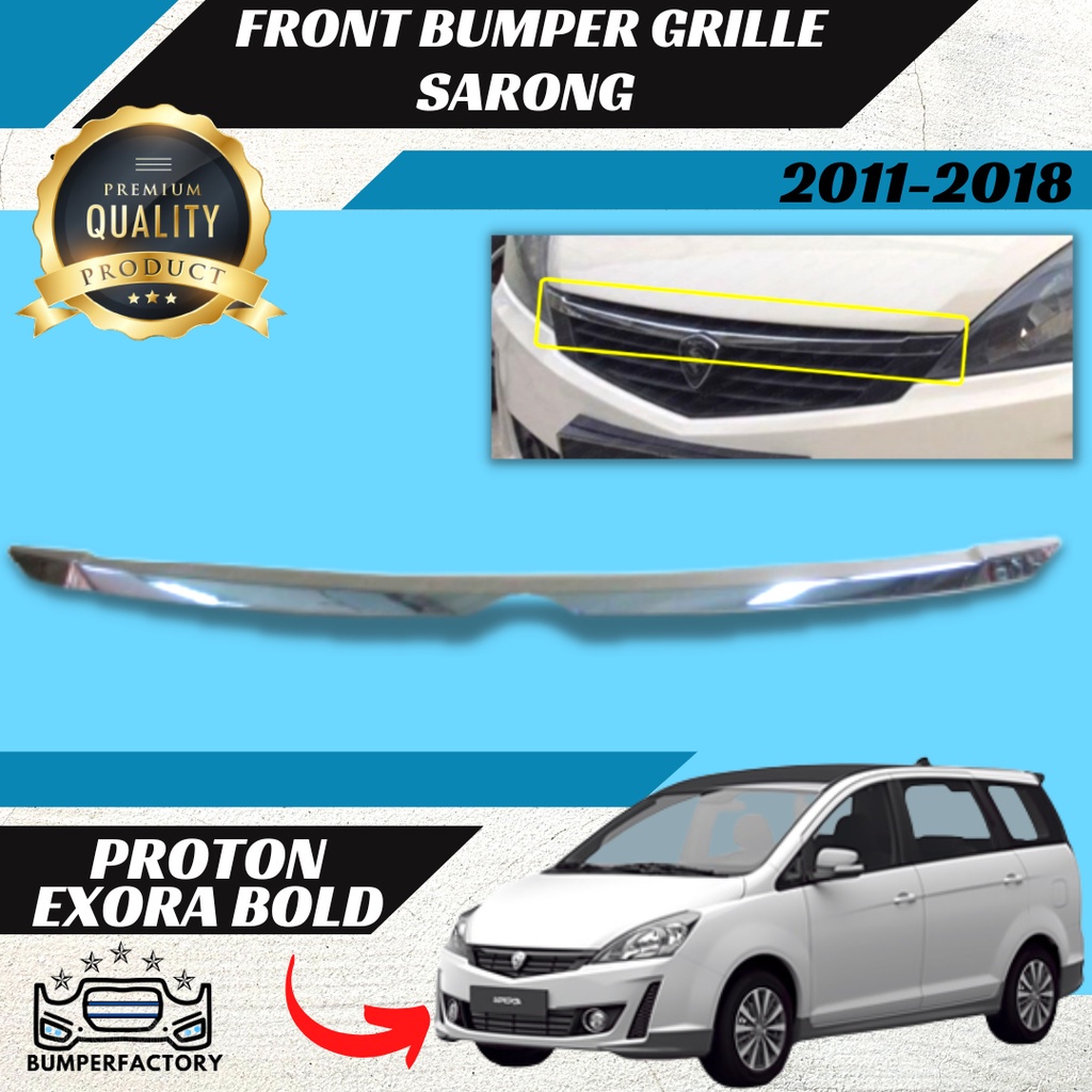 Fastlink Proton Exora Bold Front Bumper Grille Moulding Chrome 100% New ...