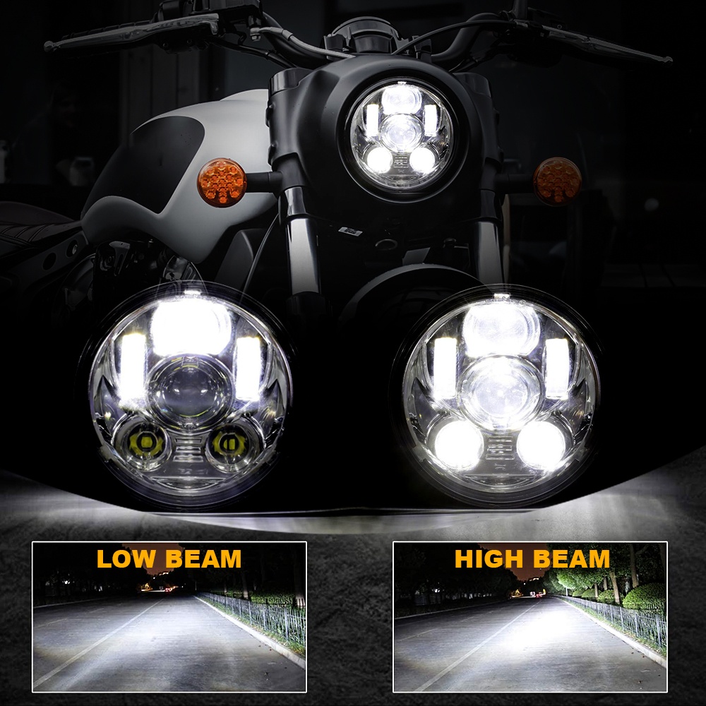 5.75inch Motorcycle Headlight Round Motor Led Head Light High Low Beam ...
