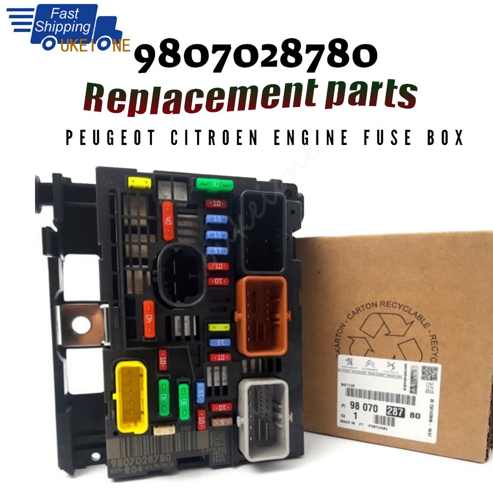 Fuse Box Assembly 9807028780 For Peugeot Berlingo Partner 308 408 607 ...