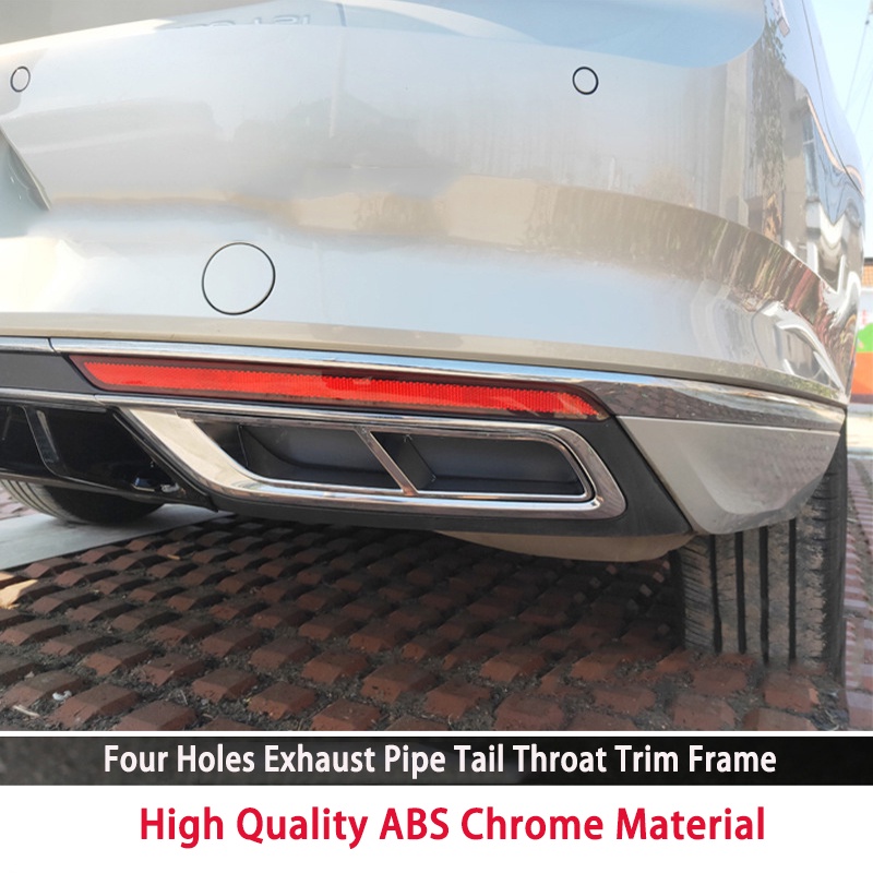 For VW Passat B8.5 Body Kit 2020-2022 Four Holes Rear Exhaust Chrome ...