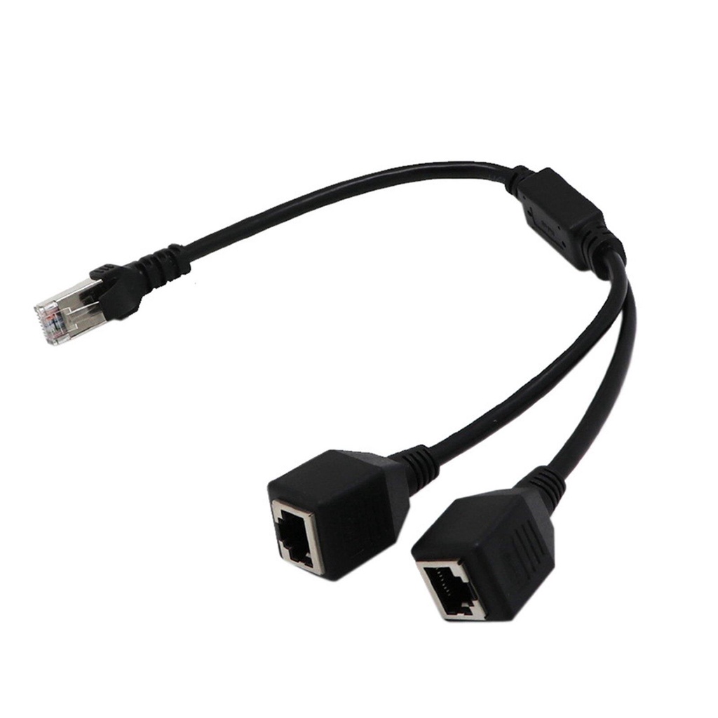 RJ45 Network 1 to 2 Port Ethernet Adapter Splitter, RJ45 1 Male to 2 ...