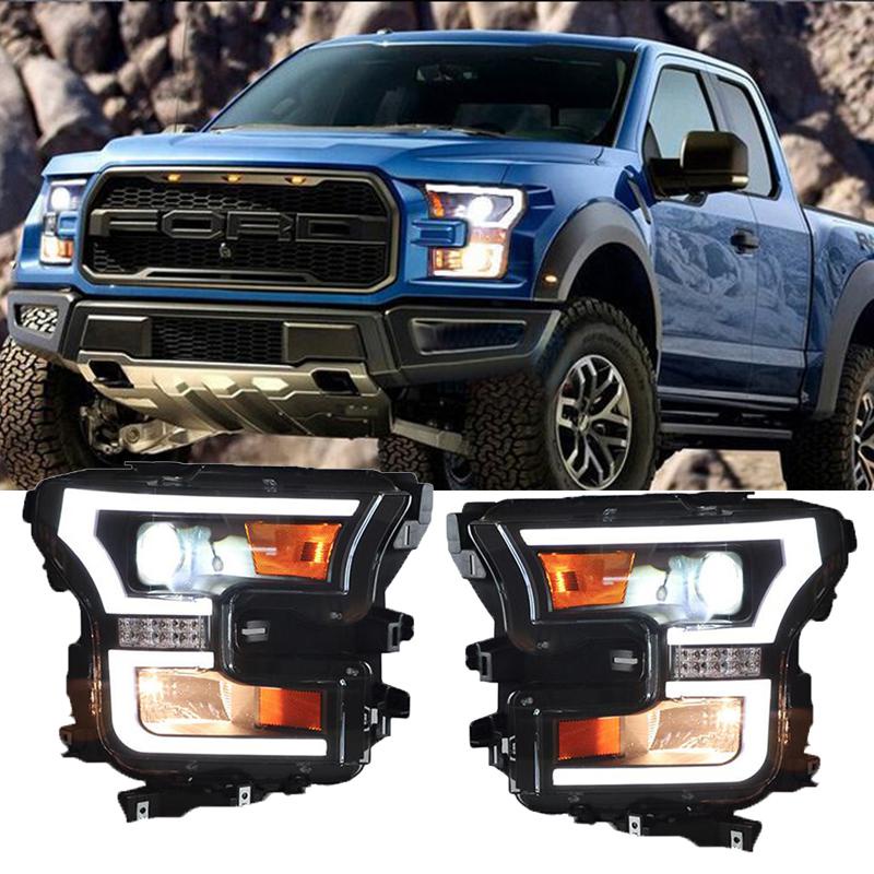 Car Styling for Ford Raptor F150 Headlights 2016-2018 LED Headlight DRL ...