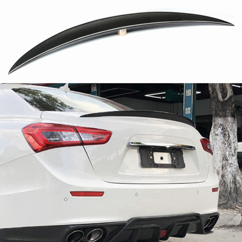 For Maserati Ghibli Carbon Fiber rear spoiler Rear trunk wing Gloss ...