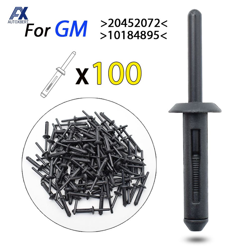 100PCS Rivet Clip Car Body Retainer Bumper Fender Liner Fasteners Kit ...