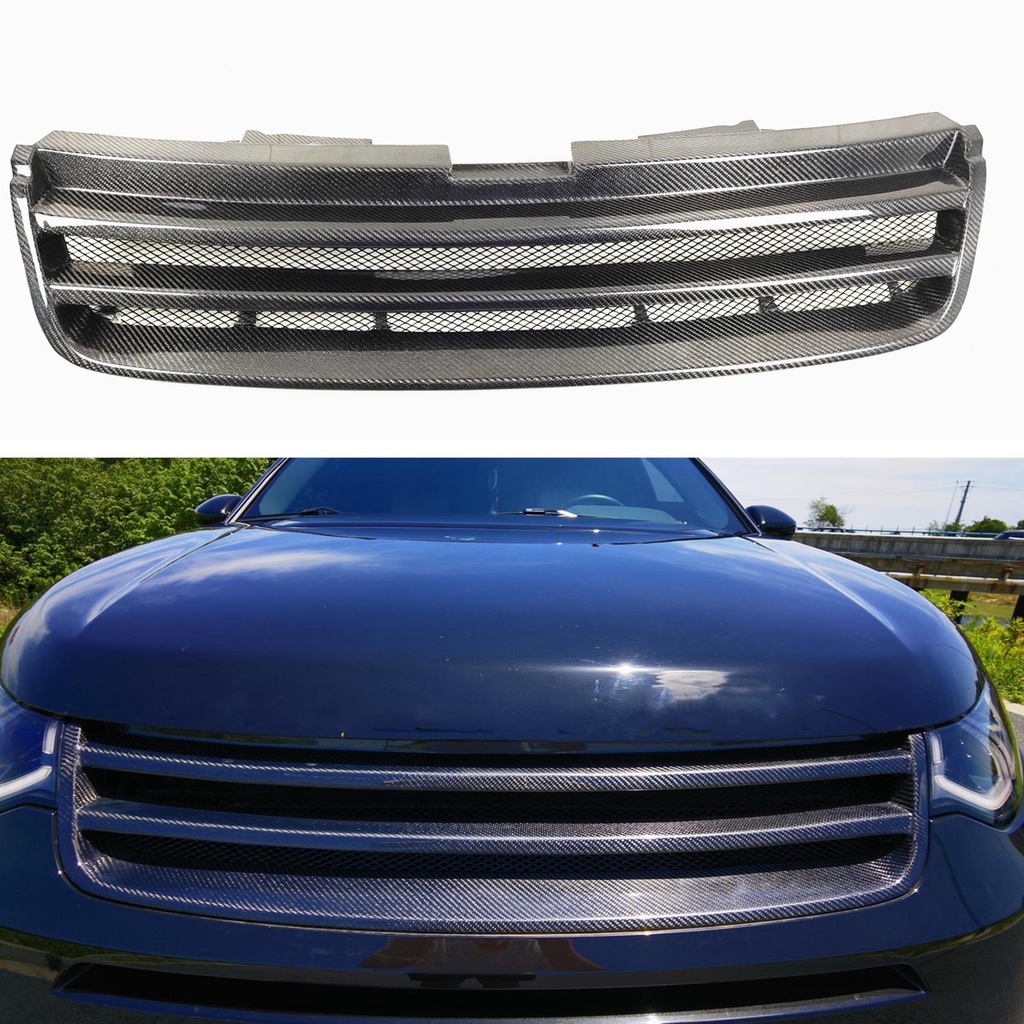 Car Front Grille Racing Grills Upper Bumper Hood Mesh Grid For Land ...