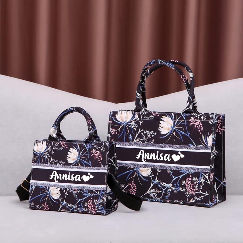 Small Elegant Sling Bag Print Nama Sendiri 2 side readystok Tote Bag ...