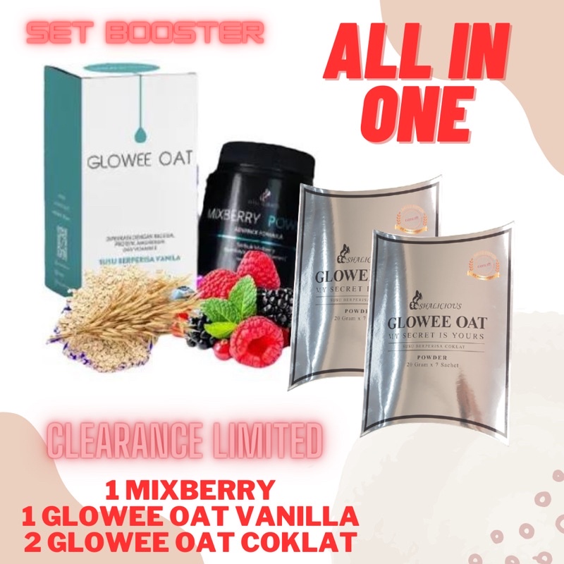[ORIGINAL 100%] MIXBERRY POWDER SHALICIOUS SET BOOSTER SET LENGKAP ...