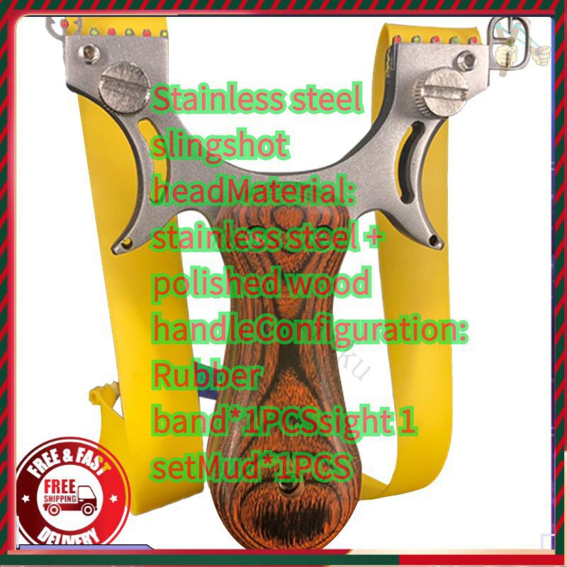 ketapel burung tali Getah Lastik Stainless Steel Slingshot Outdoor ...