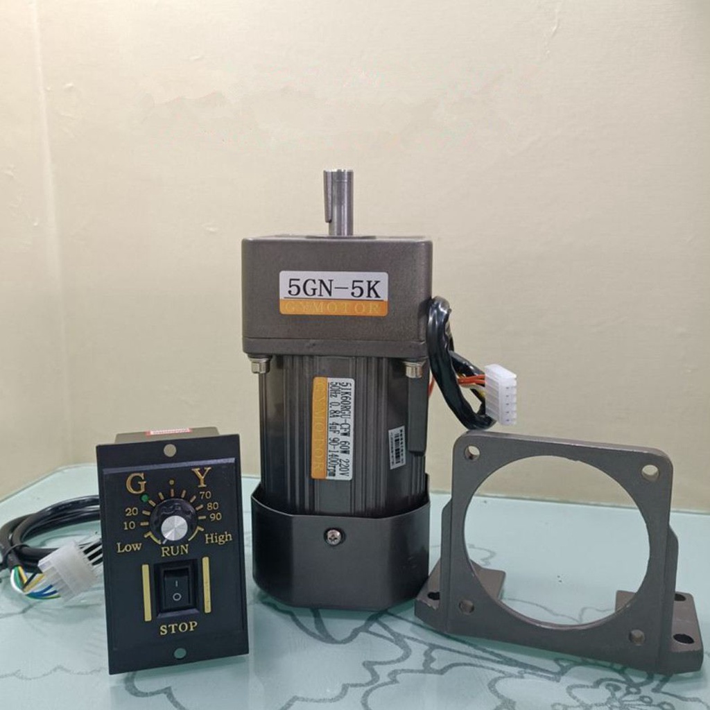 AC 220V 60W 45rpm - 675rpm Single Phase Motor, AC Regulated Speed Motor ...
