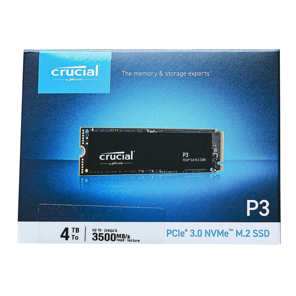 Crucial P3 4TB PCIe 3.0 NVMe M.2 2280 Internal SSD - 3500MB/s ...