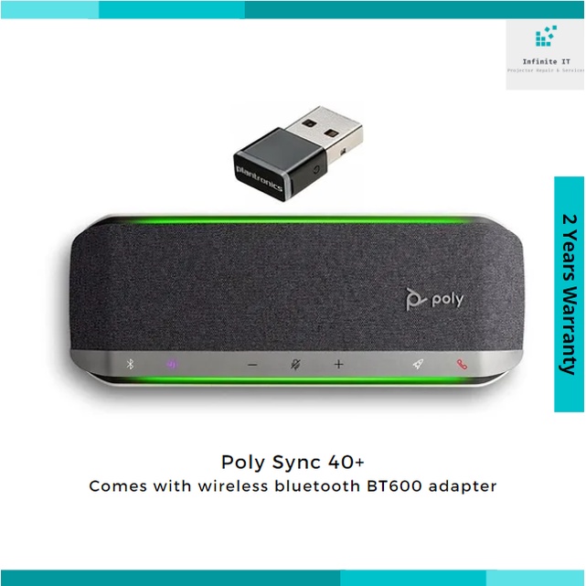 Poly Sync 40/40+ USB/BLUETOOTH SMART SPEAKERPHONE FOR FLEXIBLE/ HUDDLE ...