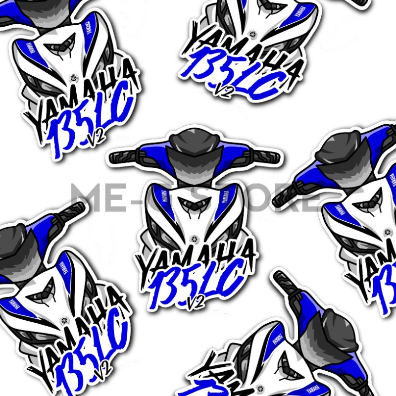 Sticker Motor Yamaha 135LC V2 GP EDITION (glossy) | Shopee Malaysia
