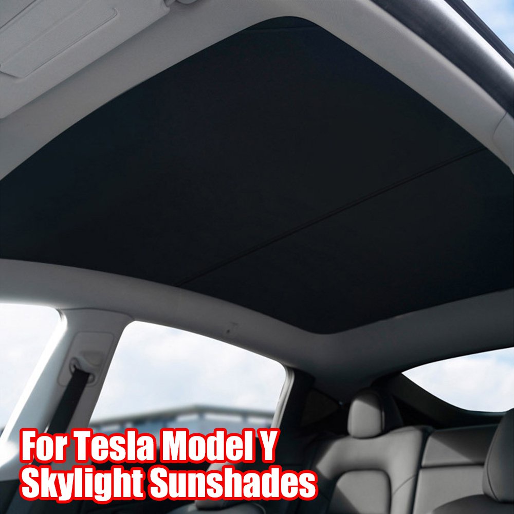 Buckle Upgrade Split Glass Roof Sunshade Sun Shades For Tesla Model Y ...
