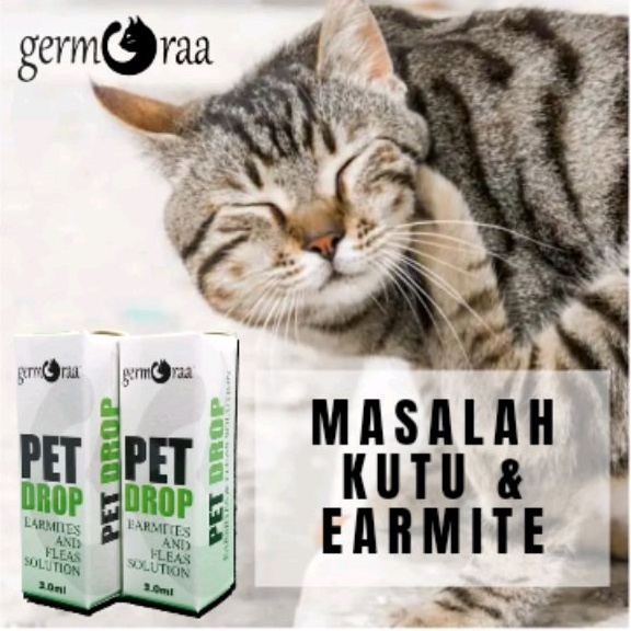 KUTU KUCING CAT EARMITE ANTI FLEA HAMA KUTU KUCING TELINGA GATAL PET ...