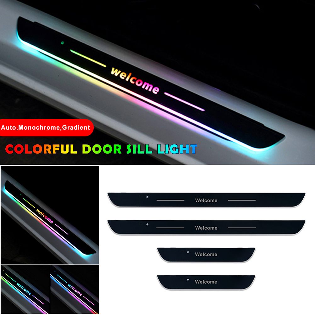 Rechargeable 4Pcs Car Door LED Light Wireless Front Rear Door Sill ...