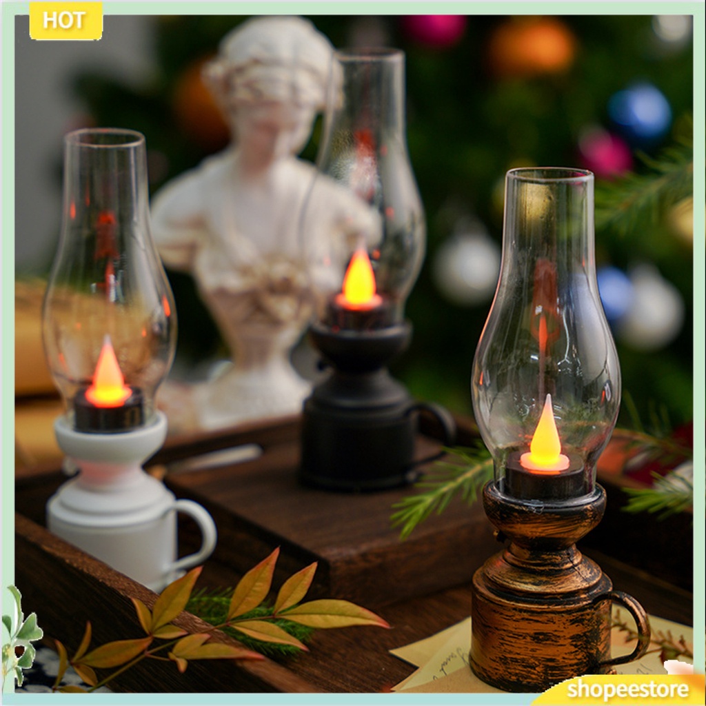 (shopeestore) Power Saving Electronic Oil Lamp 80s Retro Style ...