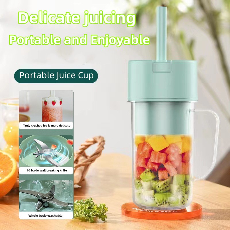 Small Portable Electric Juicer Blender With Straw Mini Juicing Cup ...