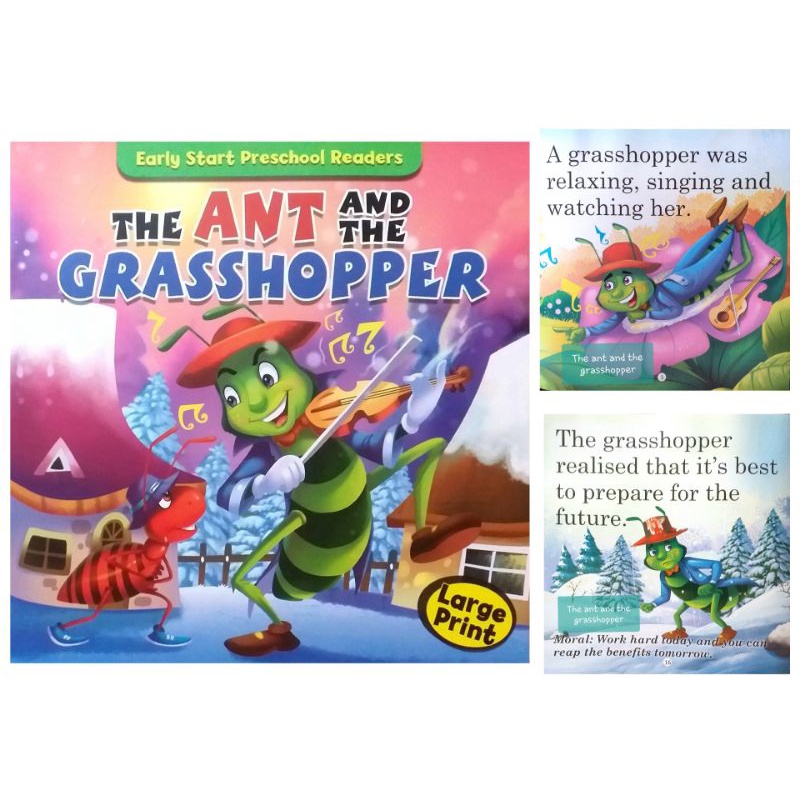 The ant & the grasshopper Early start preschool readers with moral book ...
