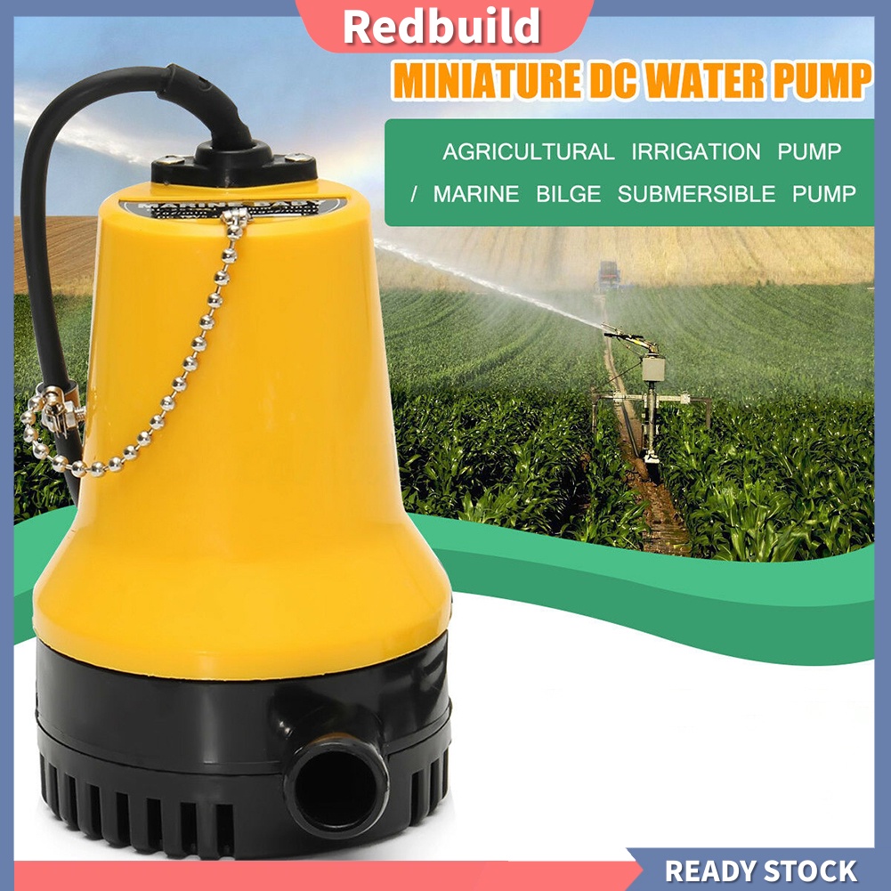 (redbuild) DC 12/24V Mini Submersible Water Pump Clean Pool Garden ...