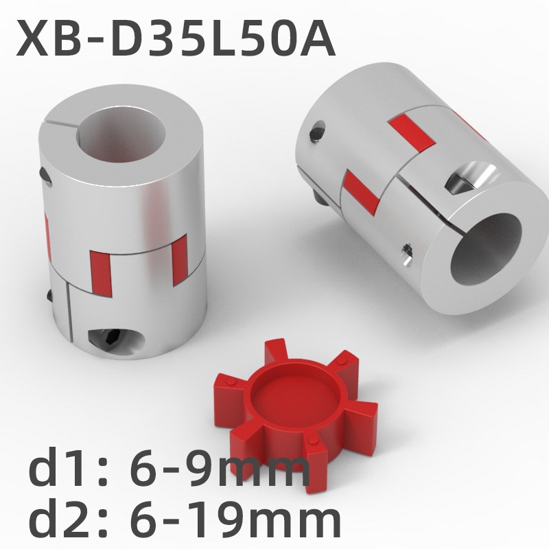 XB D35L50A Three Jaws Coupler Aluminium Plum Flexible Shaft Coupling ...