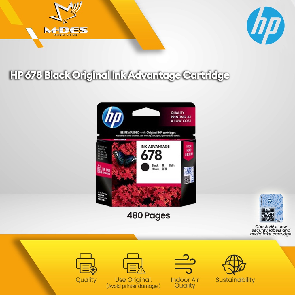 HP 678 Black / Tri-Color Original Ink Advantage Cartridge ( CZ107AA ...