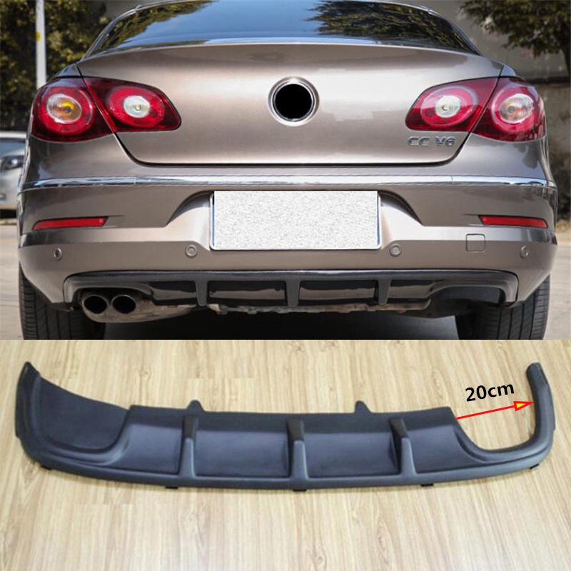 For ABS Bumper Rear Lip Diffuser Spoiler Volkswagen Passat CC Refit ...