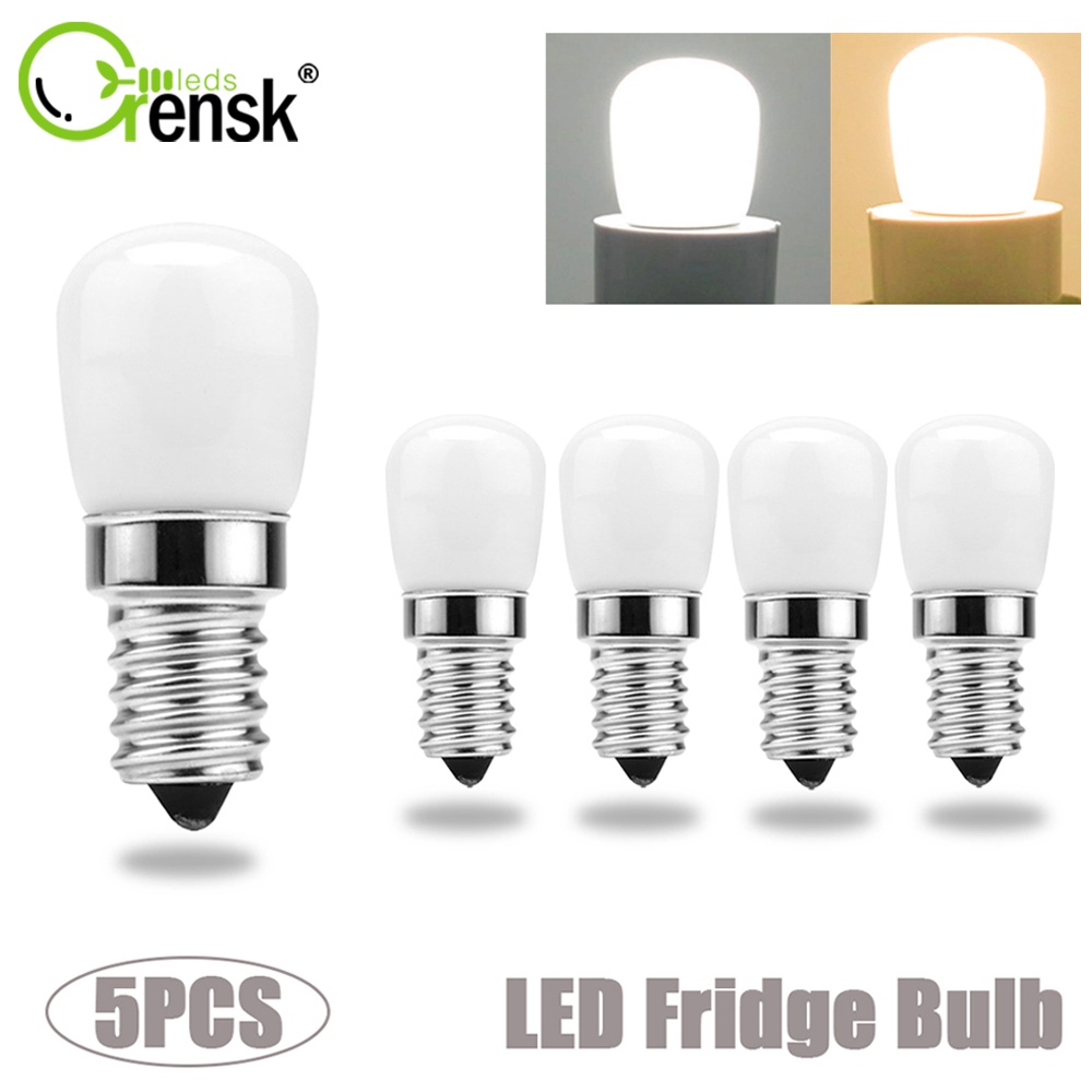 5 Packs LED Fridge Light Bulb E14 3W Energy Saving Corn Bulb Mini 220V ...