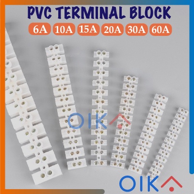 [READY STOCK]PVC Terminal Block Wire Connector 6/10/15/20/30/60 AMP 12 ...