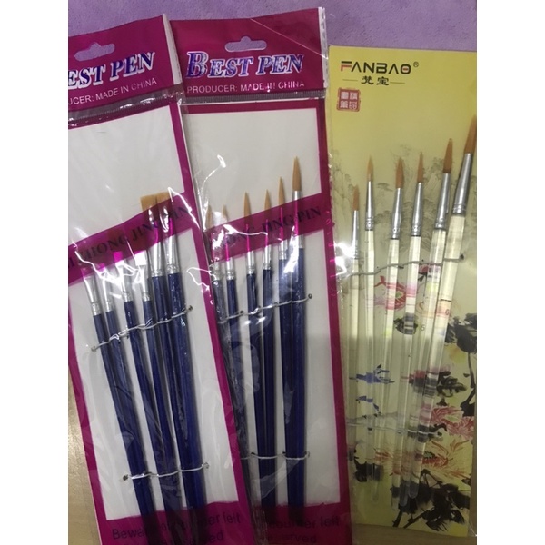 Nylon Artist Brushers Set 6 In 1 / Nylon Watercolour Brush / Painting ...