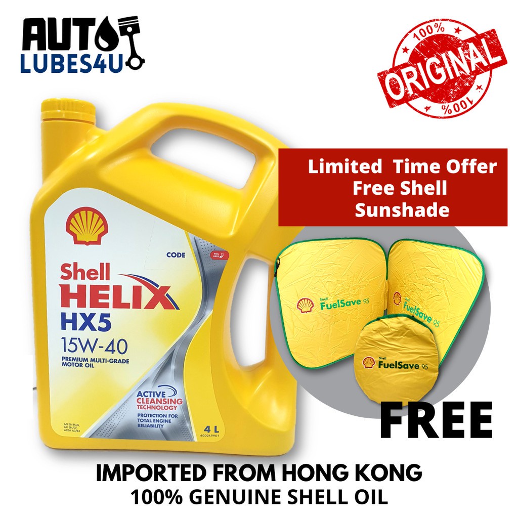 Shell Helix HX5 15W40 4L Mineral (FOC Sunshade) - Shell Hong Kong ...