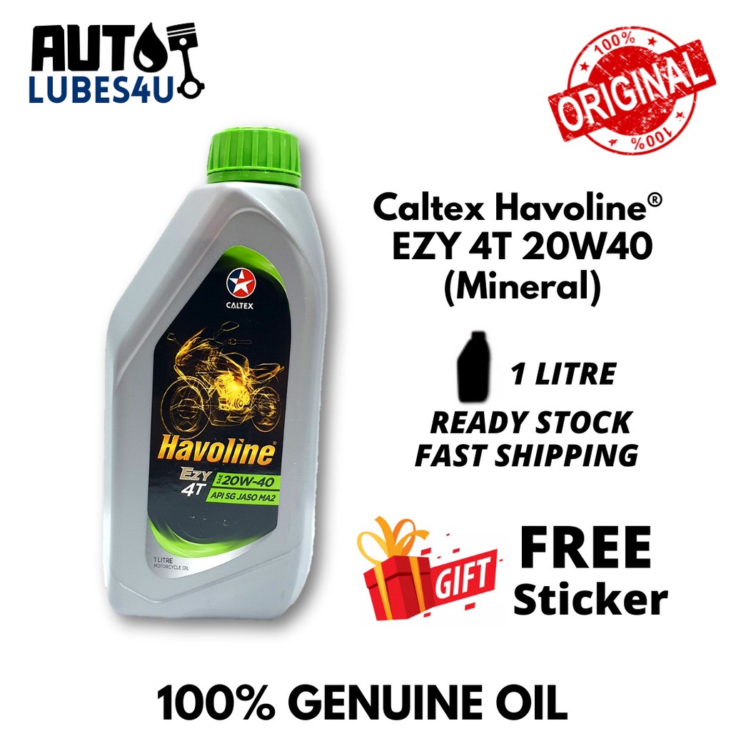 Caltex Havoline EZY 4T 20W40 Mineral 1L - Caltex Motorcycle Oil ...