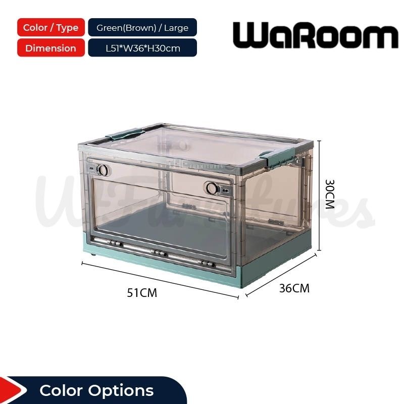 Simple Design Saving Space Foldable Transparent Storage Box Foldable ...