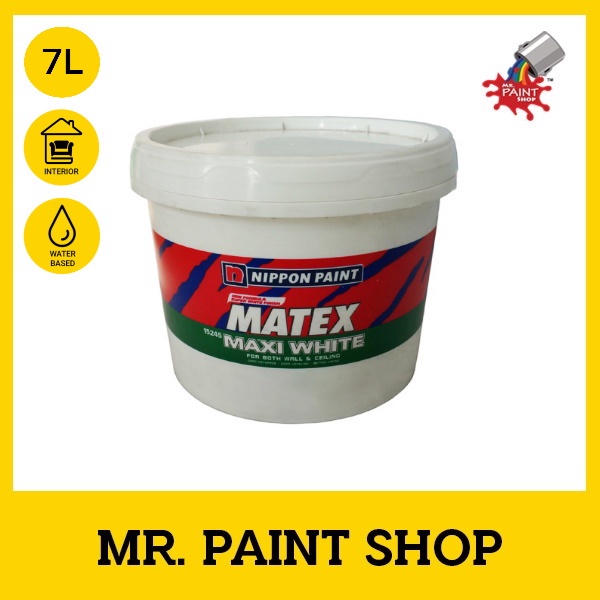 7L NIPPON SUPER MATEX EMULSION PAINT - 15245 MAXI WHITE | Shopee Malaysia