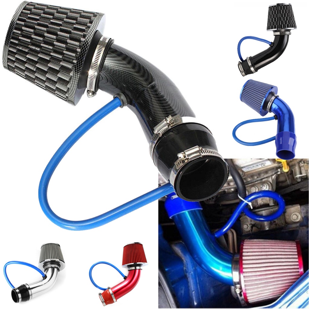 3 inch 76mm Universal Car Cold Air Intake System Filters Alumimun Pipe ...