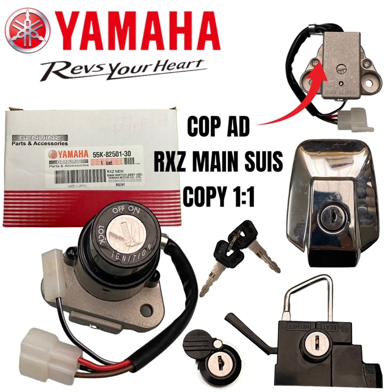 COP AD!!! YAMAHA RXZ MILI BOSCH CATALYZER MAIN SWITCH SET KUNCI SET ...